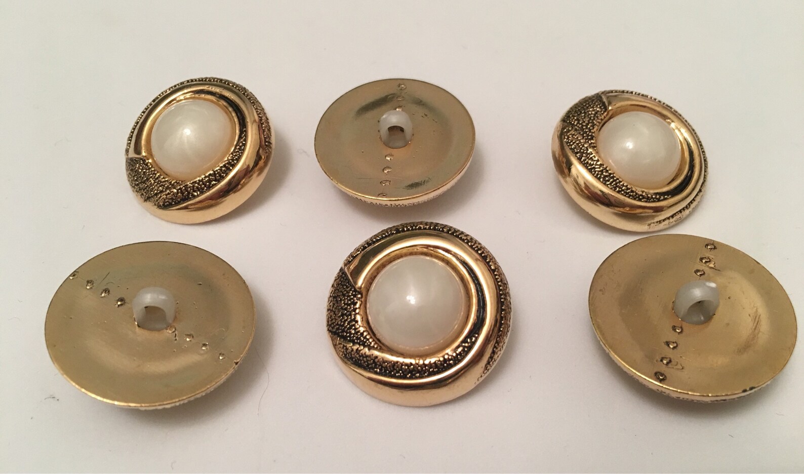 Gold Medium Button With Ivory Pearl Center Design Buttons - Etsy
