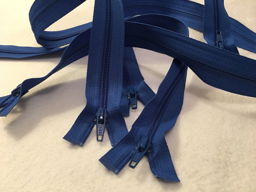 5 Separating Zippers 16 Inch Light Royal Blue Nylon Coil Separating ...