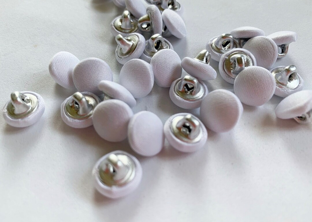 Bridal Buttons Satin Covered Buttons by the Dozen White, Ivory ...