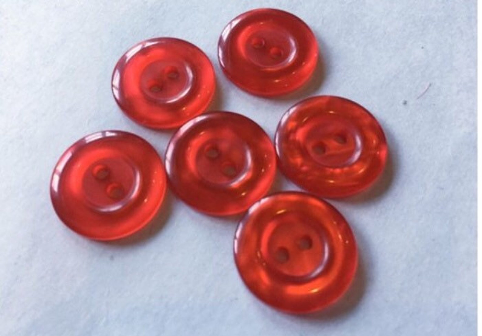 Small red coral sewing buttons 16 mm 5/8 inch sewing buttons | Etsy