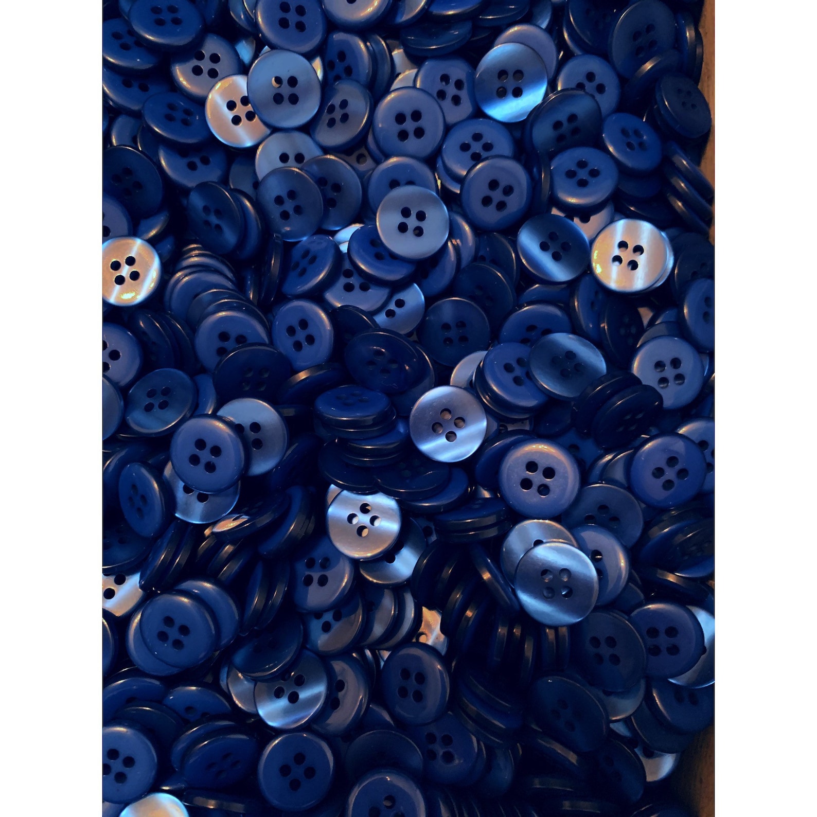 Small Blue Royal Buttons 14 Mm 1/2 Inch Sewing Buttons, 12 Sew Through ...