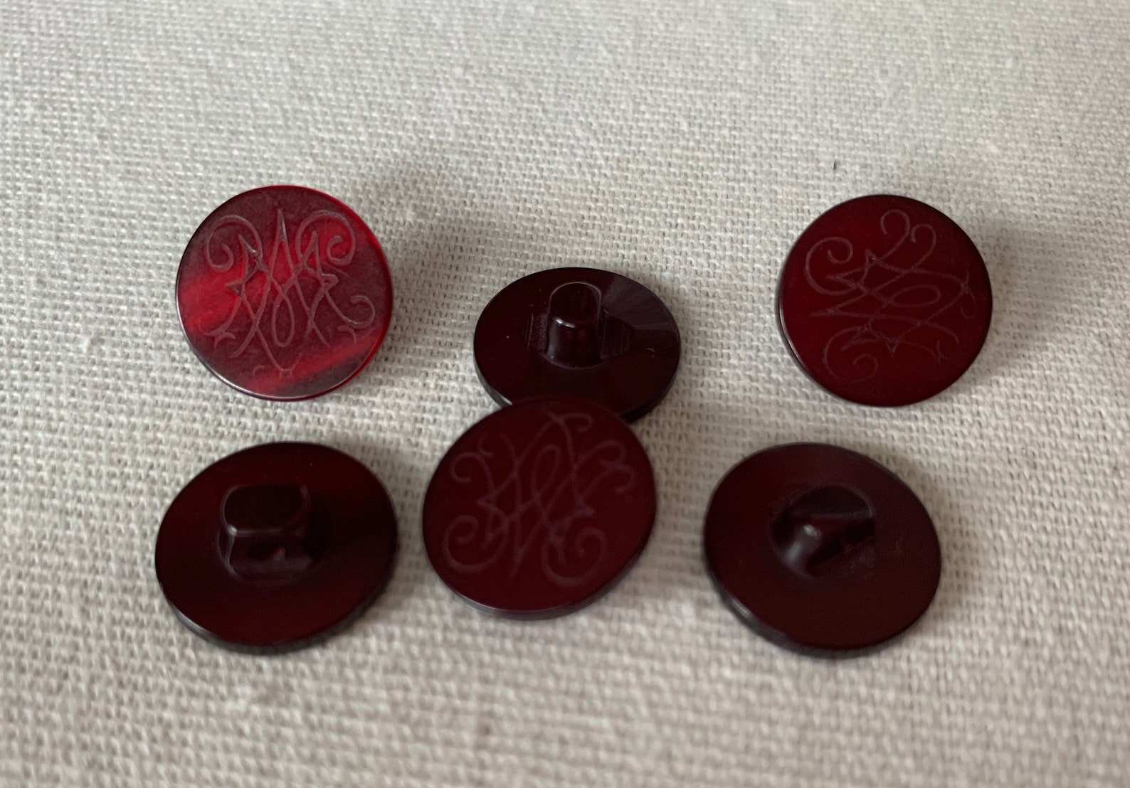 Small Ruby Red Shank Back Buttons 14 Mm 1/2 Inch Sewing | Etsy