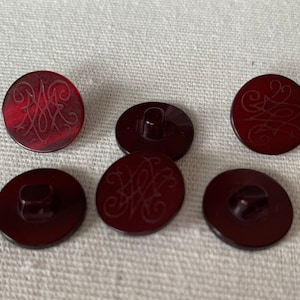 Small Ruby Red Shank Back Buttons 14 Mm 1/2 Inch Sewing Buttons, 6 ...