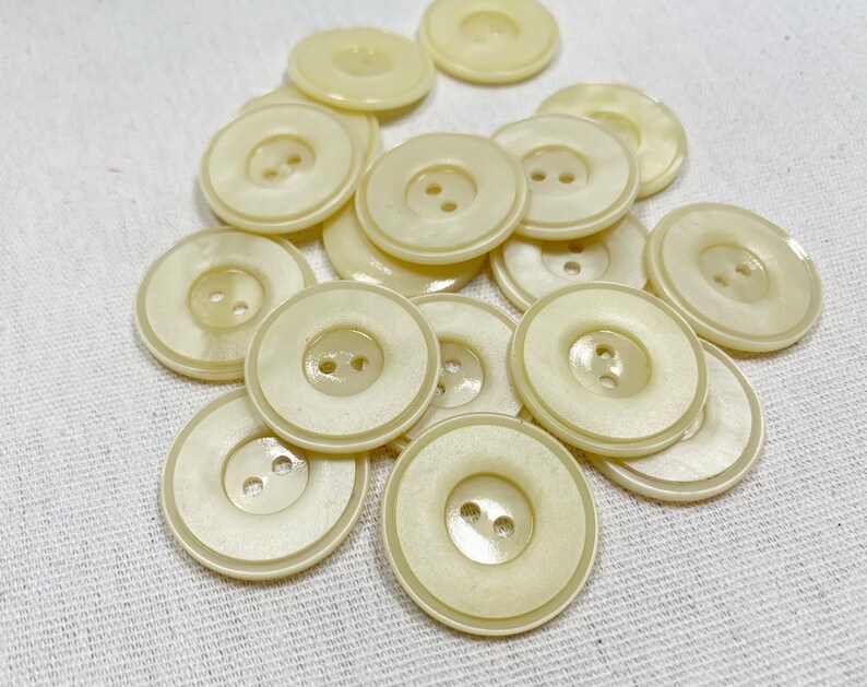 Large Ivory Button Sewing Buttons 1 1/8” Sewing Button 6 Buttons Sew ...