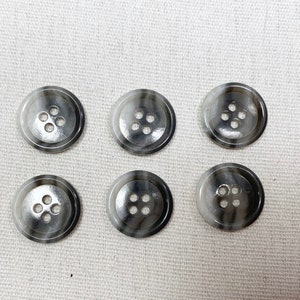 Medium Marbled Gray Sewing Buttons Plastic Sewing Buttons 3/4" 20mm ...