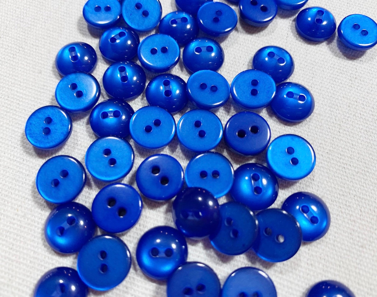 Small Blue Button Royal Blue Buttons Sewing Buttons 1/2 - Etsy