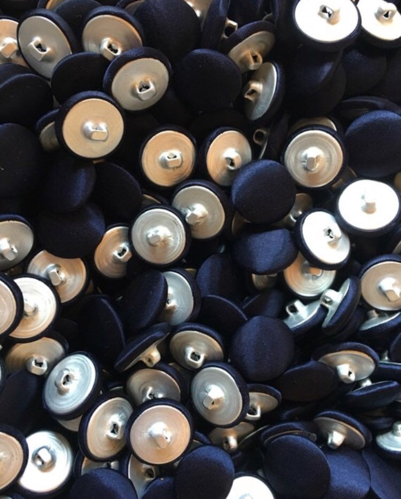 Navy Satin Covered Button 16mm 5/8 Inch Color Navy-12 - Etsy