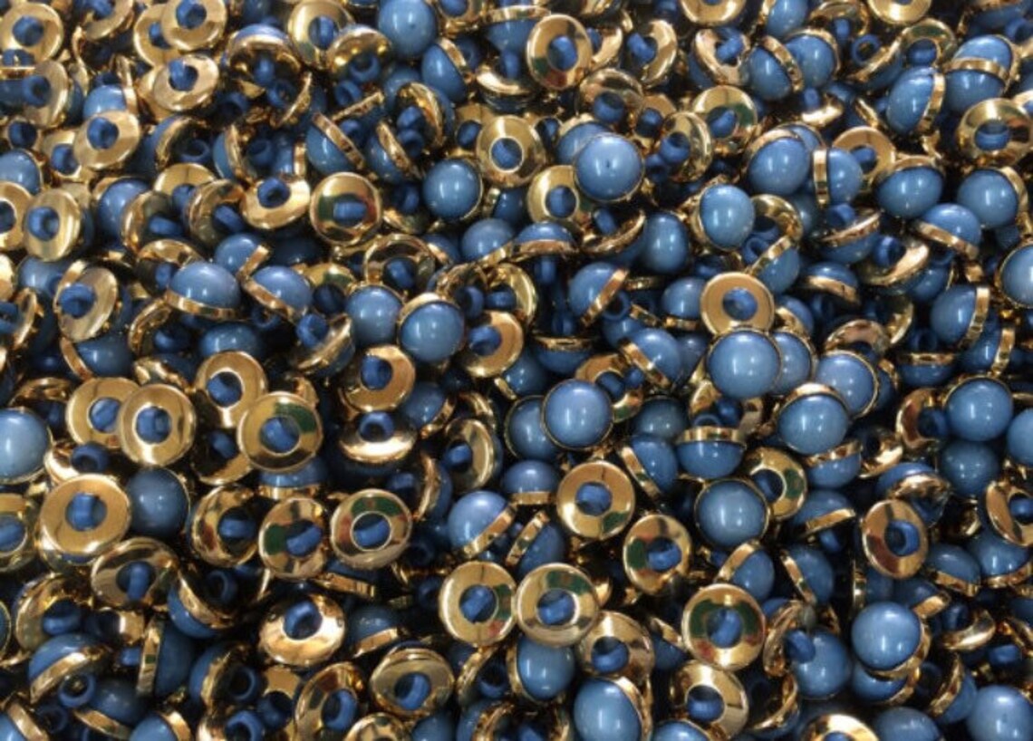 Small Pearl Buttons Blue Buttons Plastic Sewing Buttons | Etsy