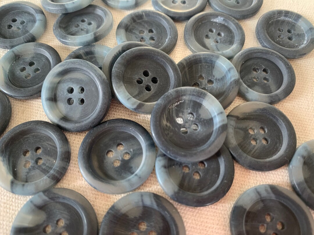 Medium Marbled Blue Sewing Buttons Plastic Sewing Buttons 7/8" 23mm ...