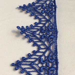 Royal Blue Trim Venice Floral Trim Non Beaded Trimroyal Blue Venice ...