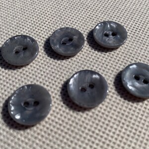 Small Button Dark Gray Plastic Sewing Buttons 5/8” Sewing Button 2 Hole ...