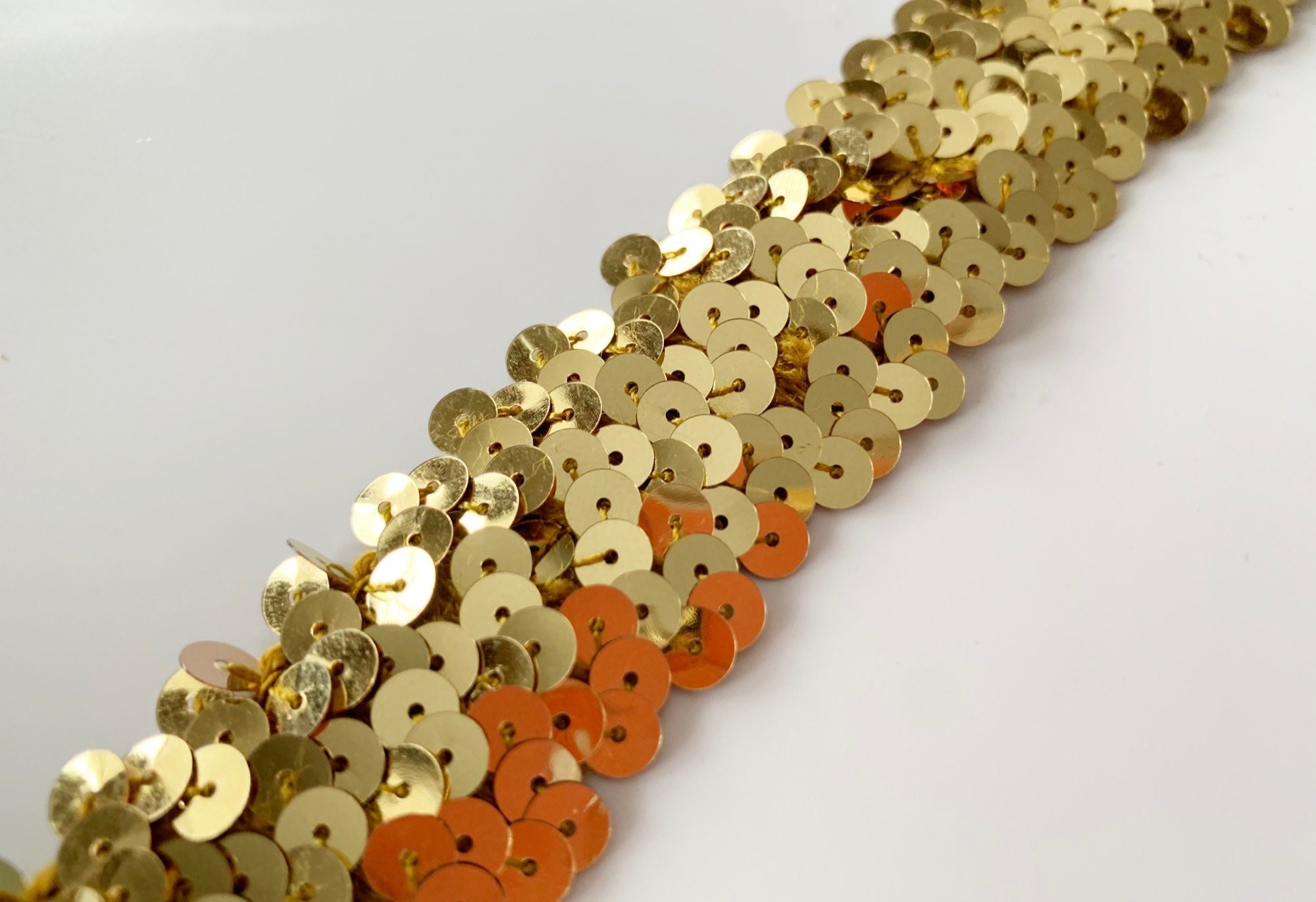 Gold Sequin Trim Stretch Sequin Trim Sequins Bridal Trim Prom - Etsy