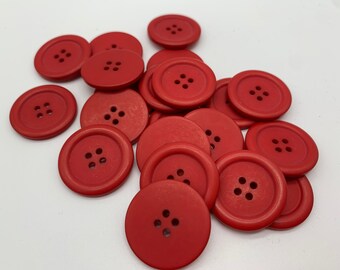 Large Red Buttons | Etsy
