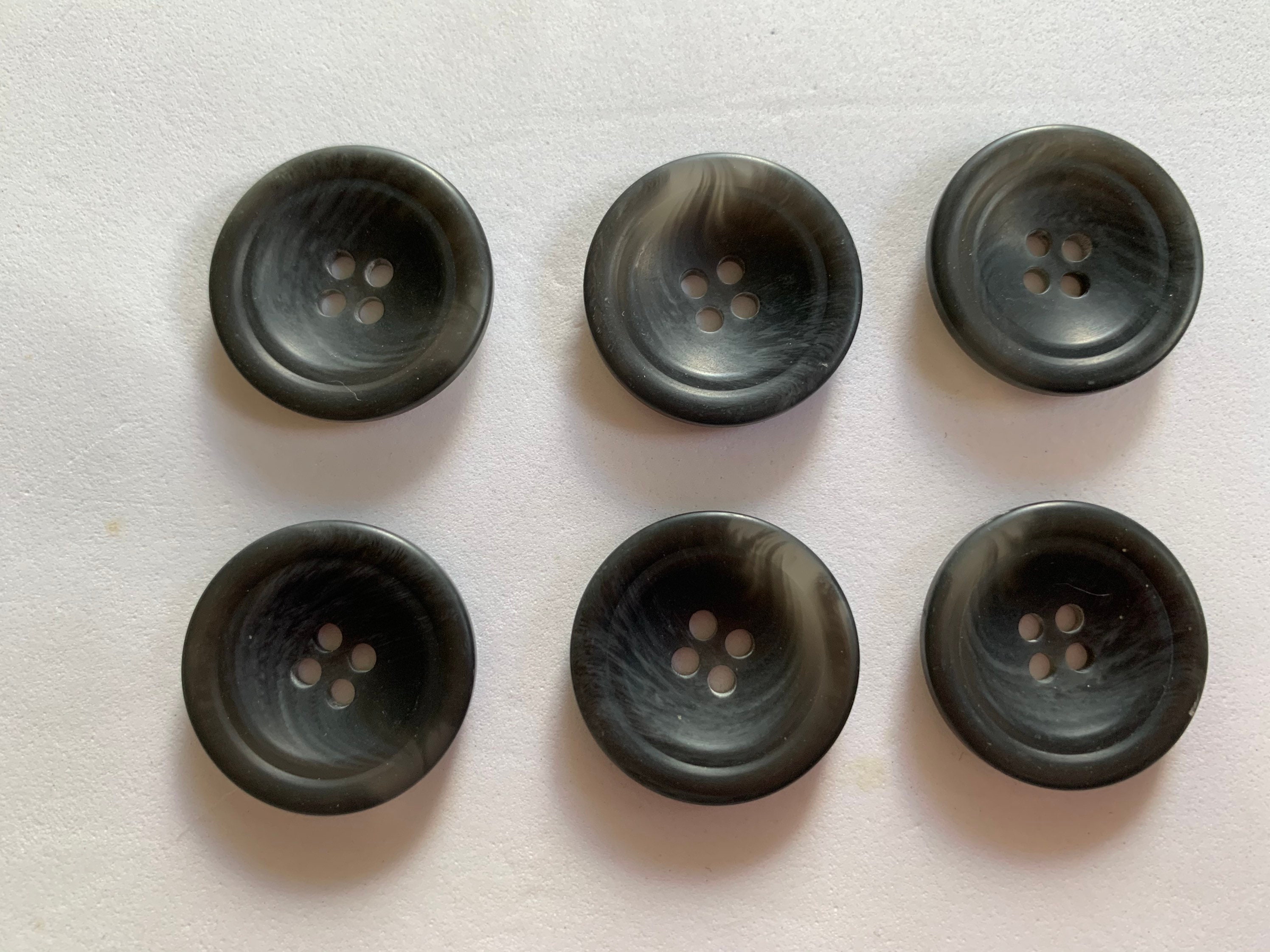 Medium marbled dark gray sewing buttons plastic sewing buttons | Etsy