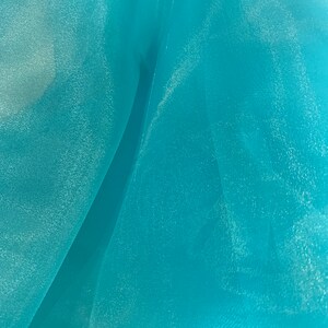 Turquoise Sheer Organza 60” Crystal Organza in Turquoise - Etsy