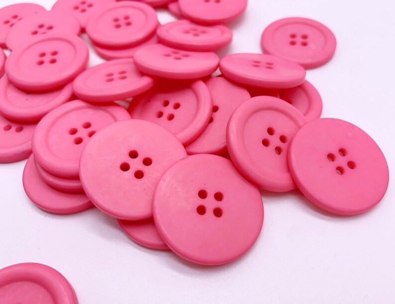 Medium Pink Button 4 Hole Sewing Buttons Sewing Buttons, 6 Buttons ...