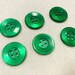 Medium Clear Green Buttons 18mm 3/4 Inch Sewing Buttons, 6 Plastic ...