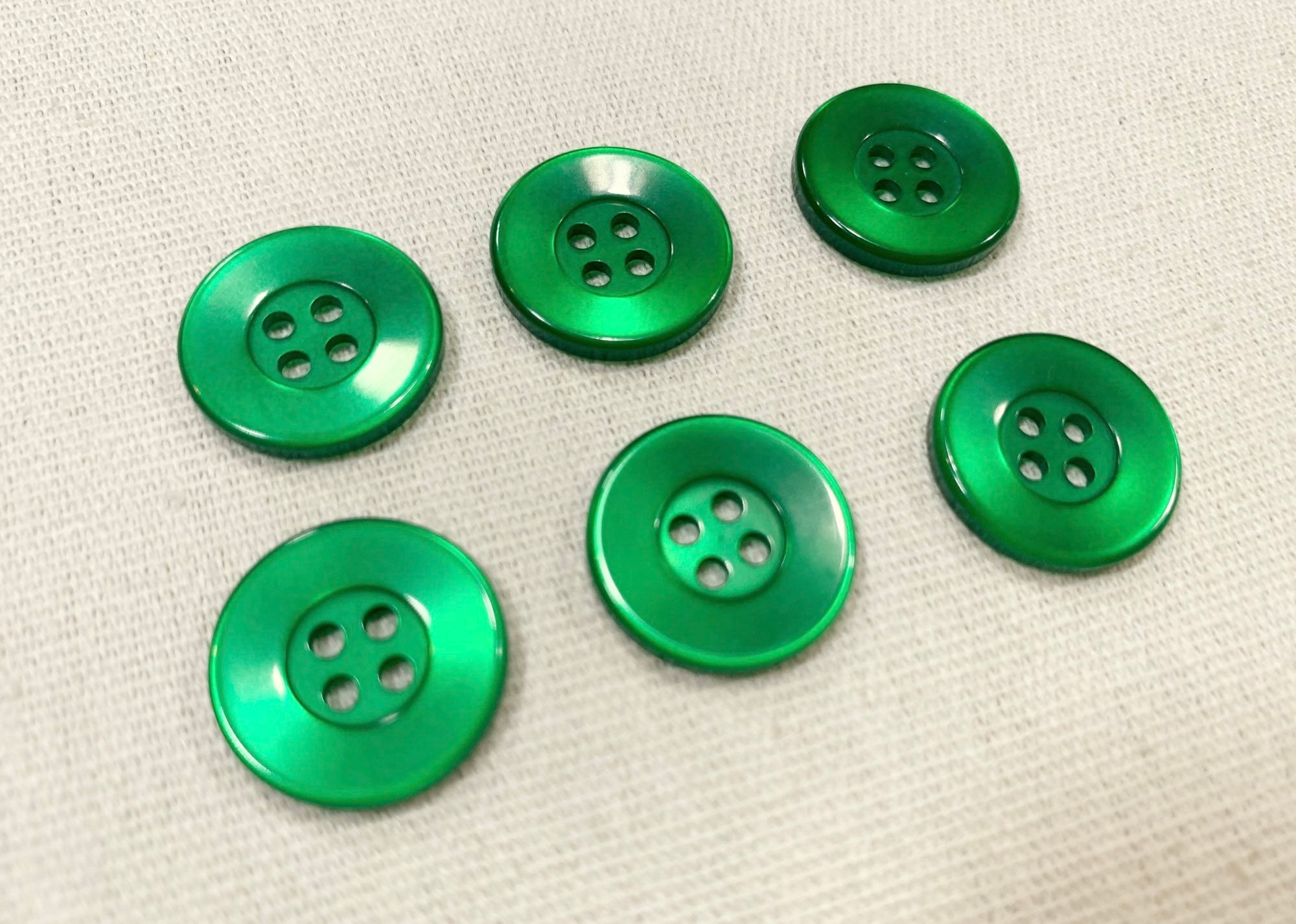 Medium Clear Green Buttons 18mm 3/4 Inch Sewing Buttons 6 - Etsy