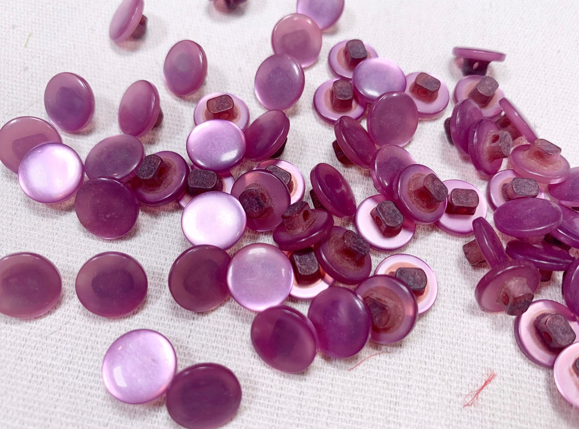 Small Violet Purple Buttons With Glistening Sheen Design 1/2 - Etsy