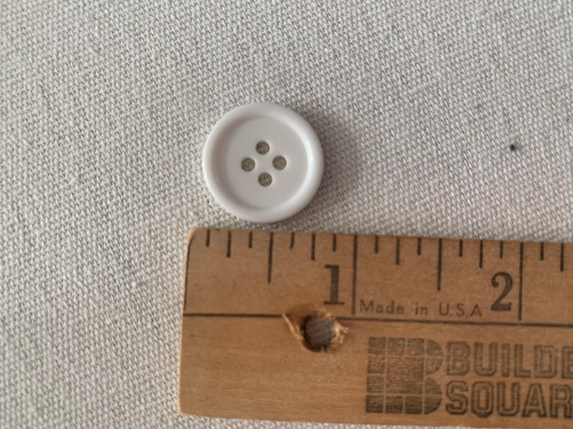 Medium Buttons White Buttons 7/8 Inch Sewing Buttons 6 Sew - Etsy