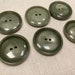 Large Olive Green Toned Colored Buttons Sewing Buttons, 1 7/8” 6 ...