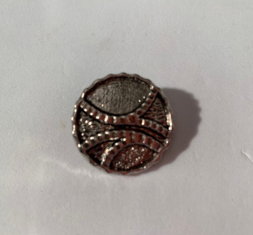 Silver Medium Button With Texture Design Button Plastic Sewing - Etsy