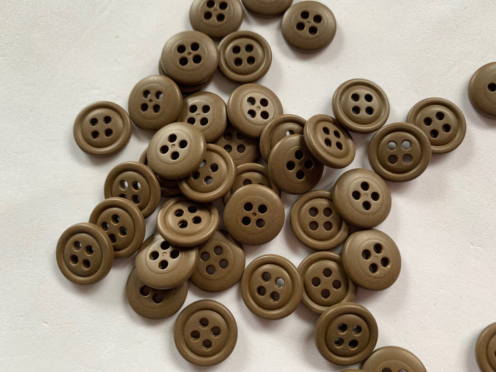 Small Buttons Brown Buttons 15 Mm 1/2 Inch Sewing Buttons 12 - Etsy
