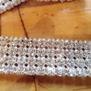 Clear Rhinestone Trims 3/4" 4 Row Crystal Trims Bridal Rhinestone Trim ...