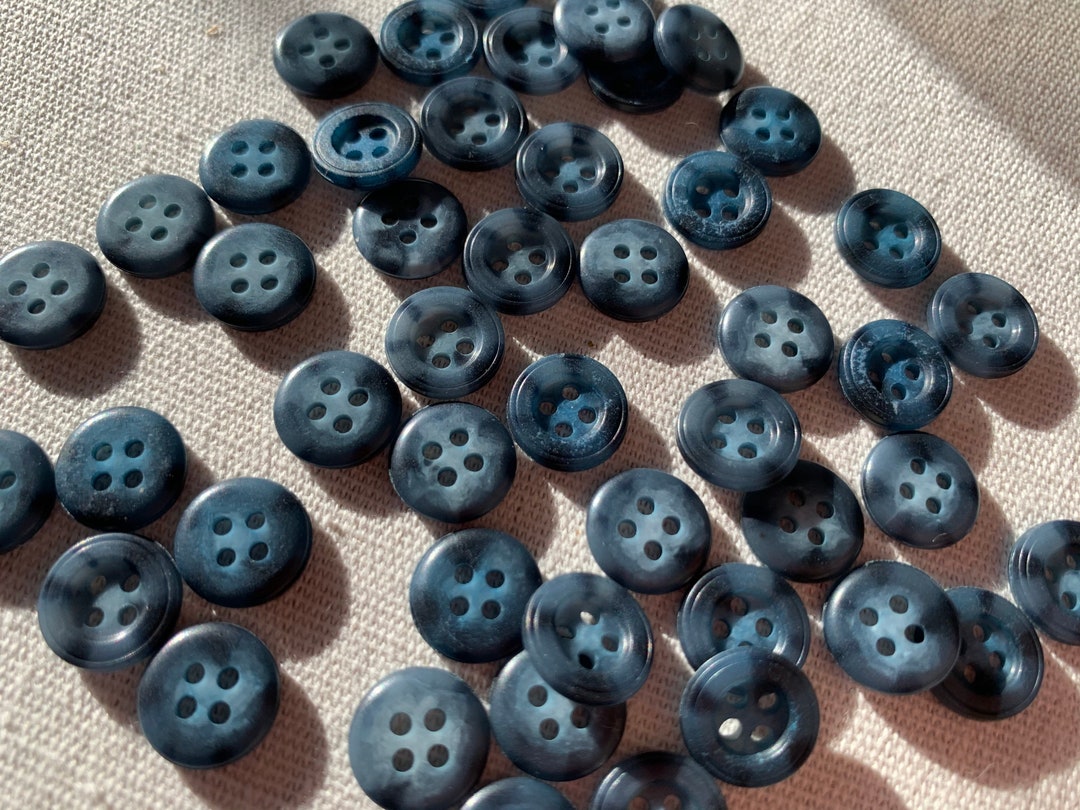 Small Blue Marble Look Buttons 14 Mm 1/2 Inch Sewing Buttons, 12 ...