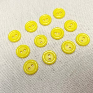 Small Yellow Button Yellow Buttons Sewing Buttons 3/8” 10mm Sewing ...