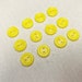 Small Yellow Button Yellow Buttons Sewing Buttons 3/8” 10mm Sewing ...