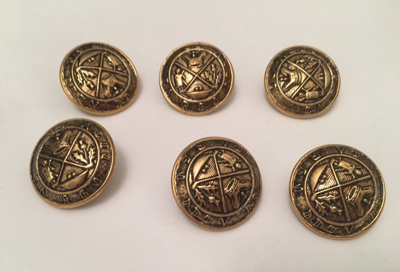 Gold Button Medium Gold Buttons Metal Sewing Buttons With - Etsy