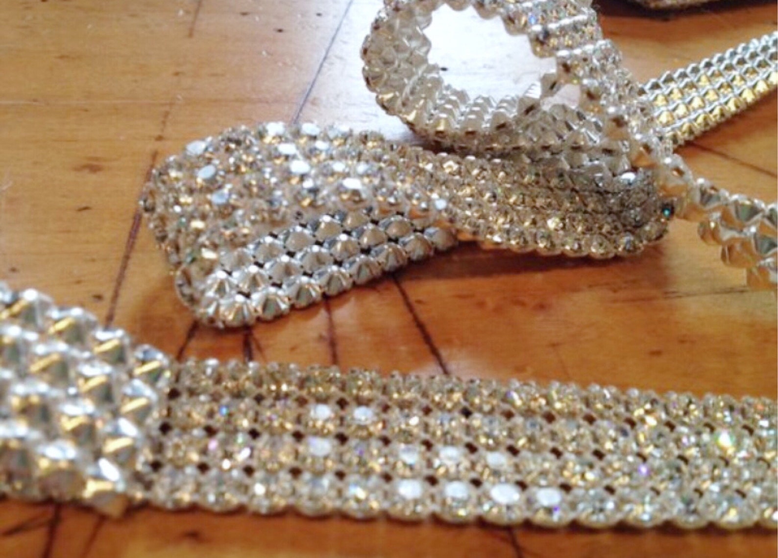 Clear Rhinestone trims 3/4 4 Row Crystal Trims bridal | Etsy