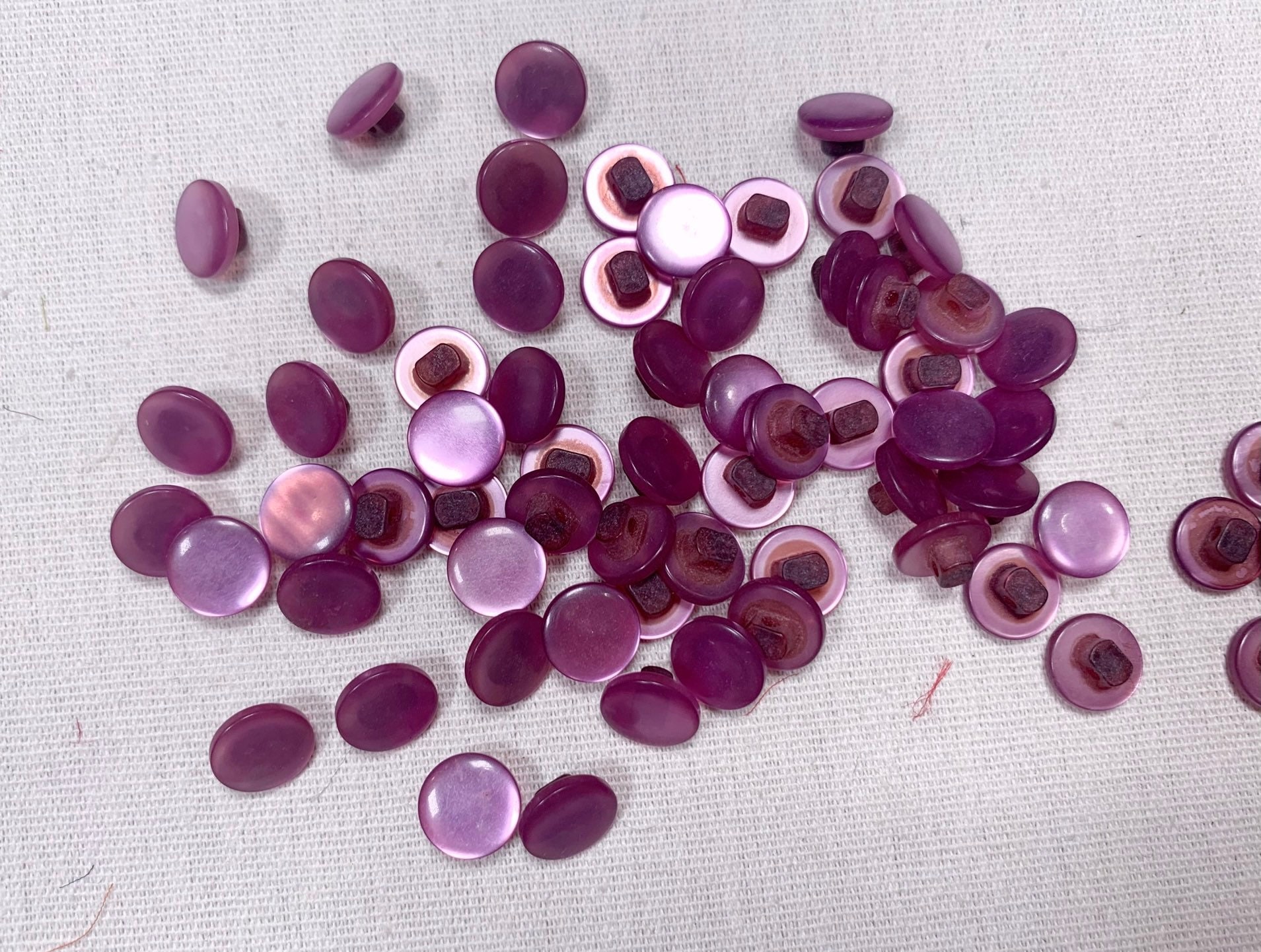 Small Violet Purple Buttons With Glistening Sheen Design 1/2 - Etsy