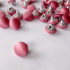 Bridal Buttons Satin Covered by the Dozen Color Dark Dusty Rose Covered ...