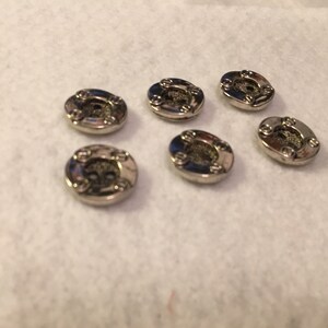 Silver Small Button With Decorative Design Button Plastic Sewing ...