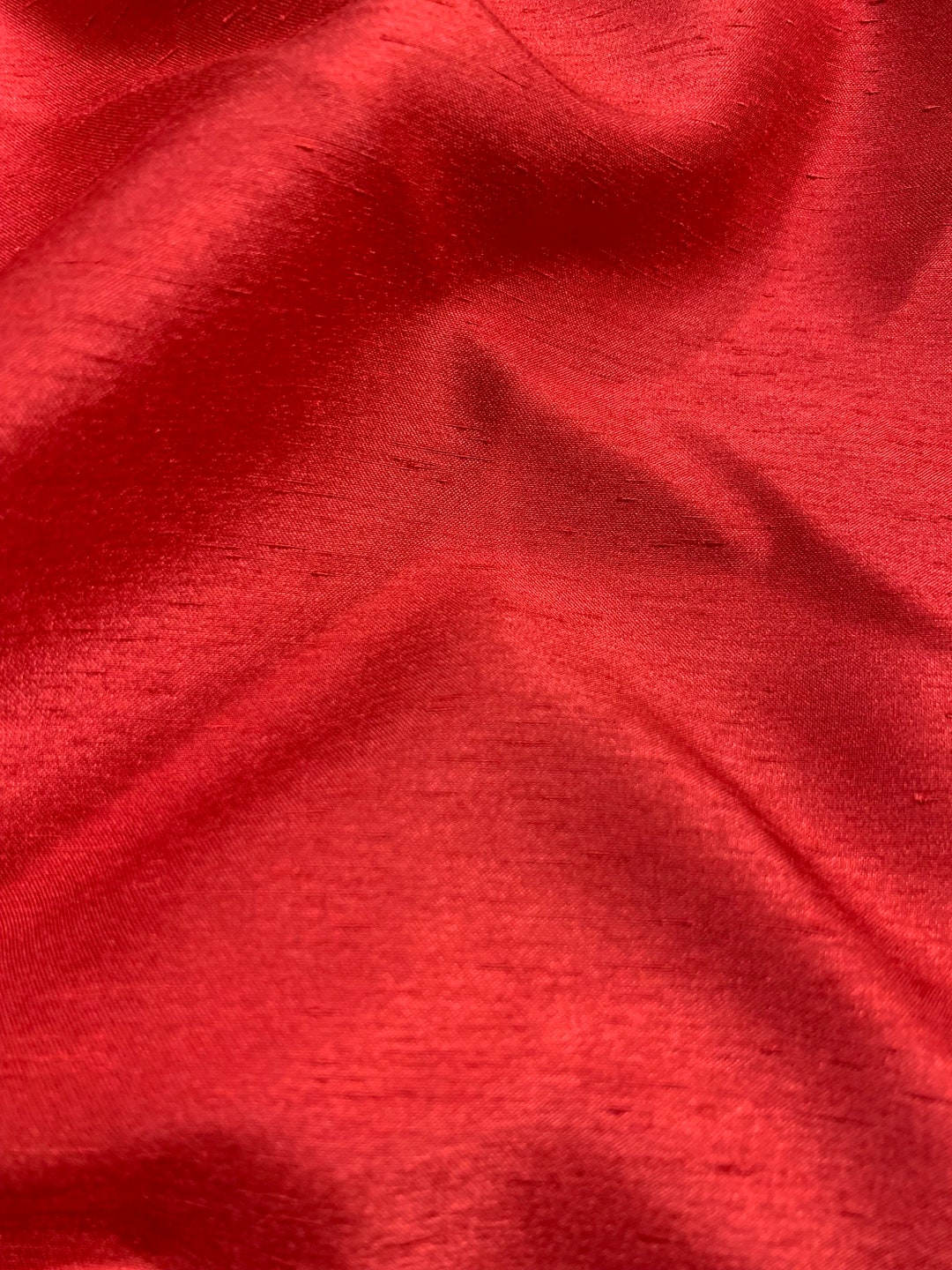 Red Satin Back Shantung 58”/60" by the Yard Light Weight Dress Fabric ...