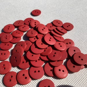 Small Rust Red Sewing Buttons 16 Mm 5/8 Inch Sewing Buttons 6 Flat ...