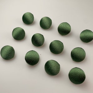 Bridal Buttons Satin Covered by the Dozen Color Dark Olive Covered ...