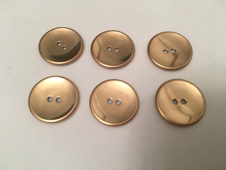 Gold Medium Button Sew Through Button Metal Sewing Buttons - Etsy
