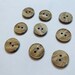 24 Small Natural Wood Tan Brown Faux Wood Buttons 18 Mm 3/4 Inch Sewing ...
