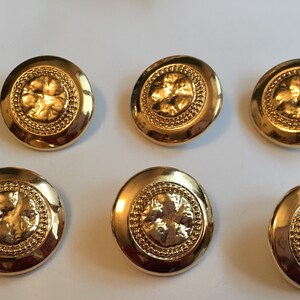 Gold Button Medium Gold Buttons Metal Sewing Buttons 1" 26mm Gold ...