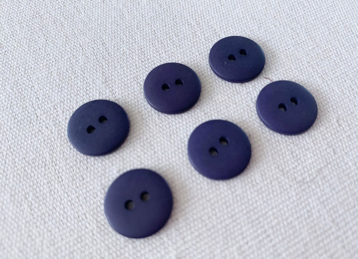 Medium Navy Sewing Buttons 15mm 5/8inch Sewing Buttons 6 | Etsy
