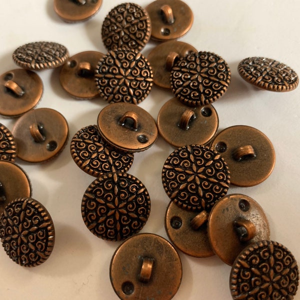 Copper Buttons - Etsy