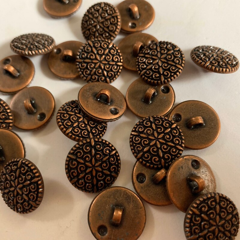Copper Buttons - Etsy