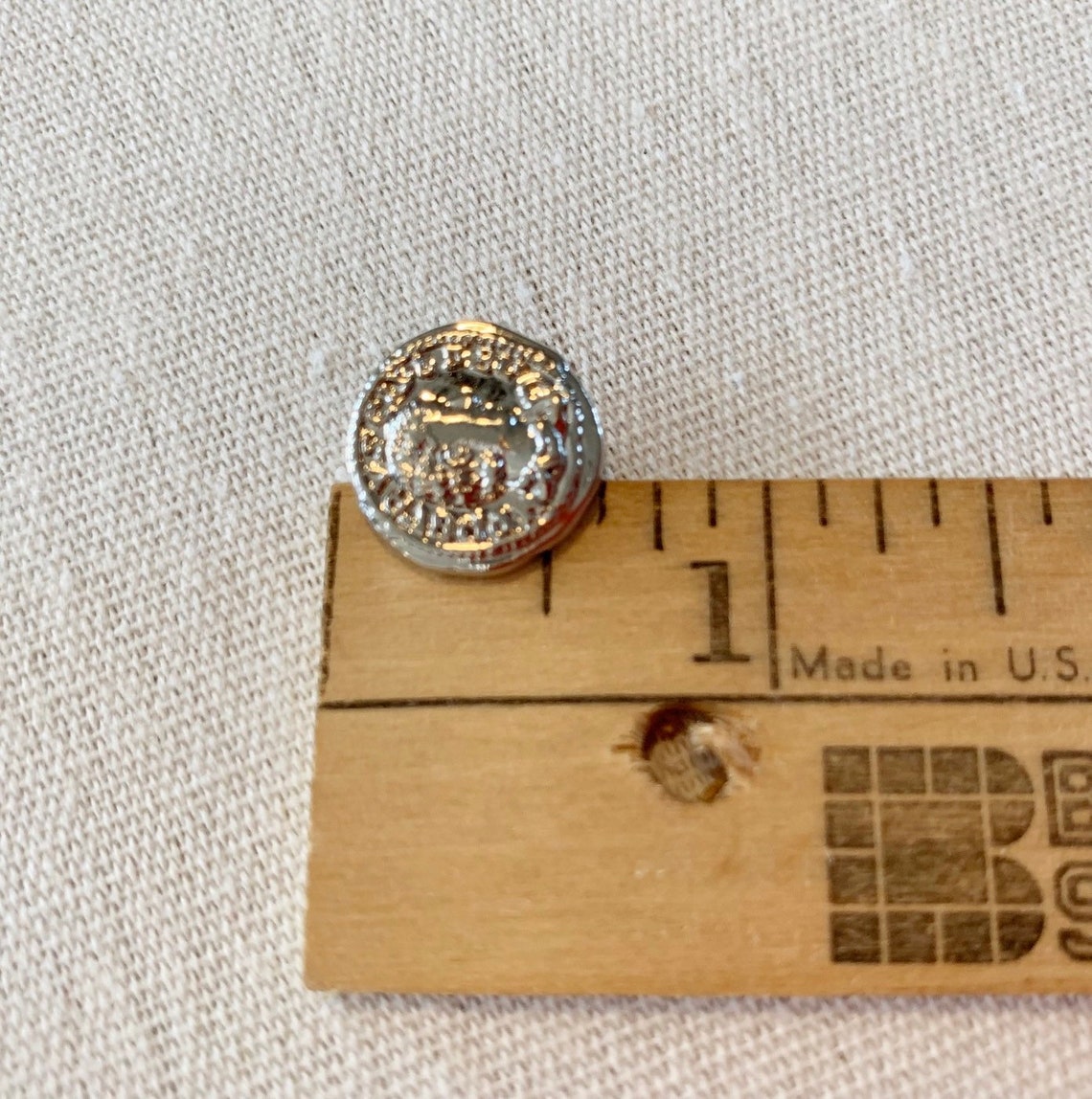 Small Silver Buttons Roman Coin Design Plastic Sewing Buttons | Etsy