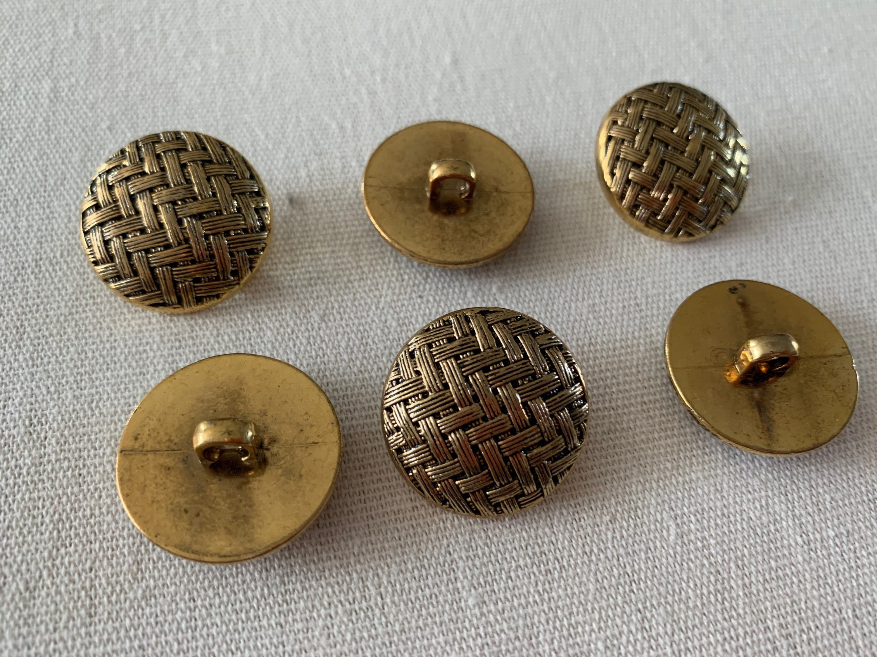 Medium Antique Gold Buttons Plastic Sewing Buttons With - Etsy