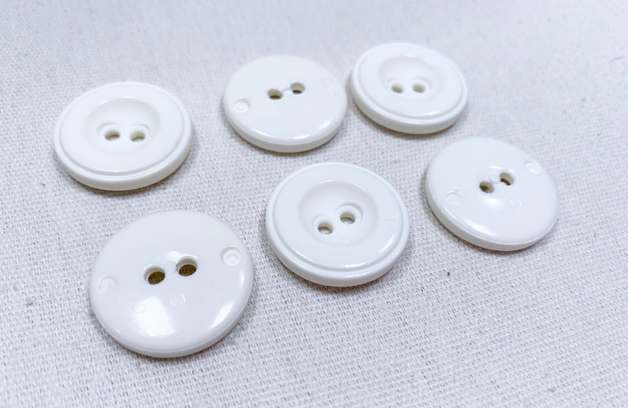 Medium buttons white buttons 1 inch sewing buttons 6 sew | Etsy