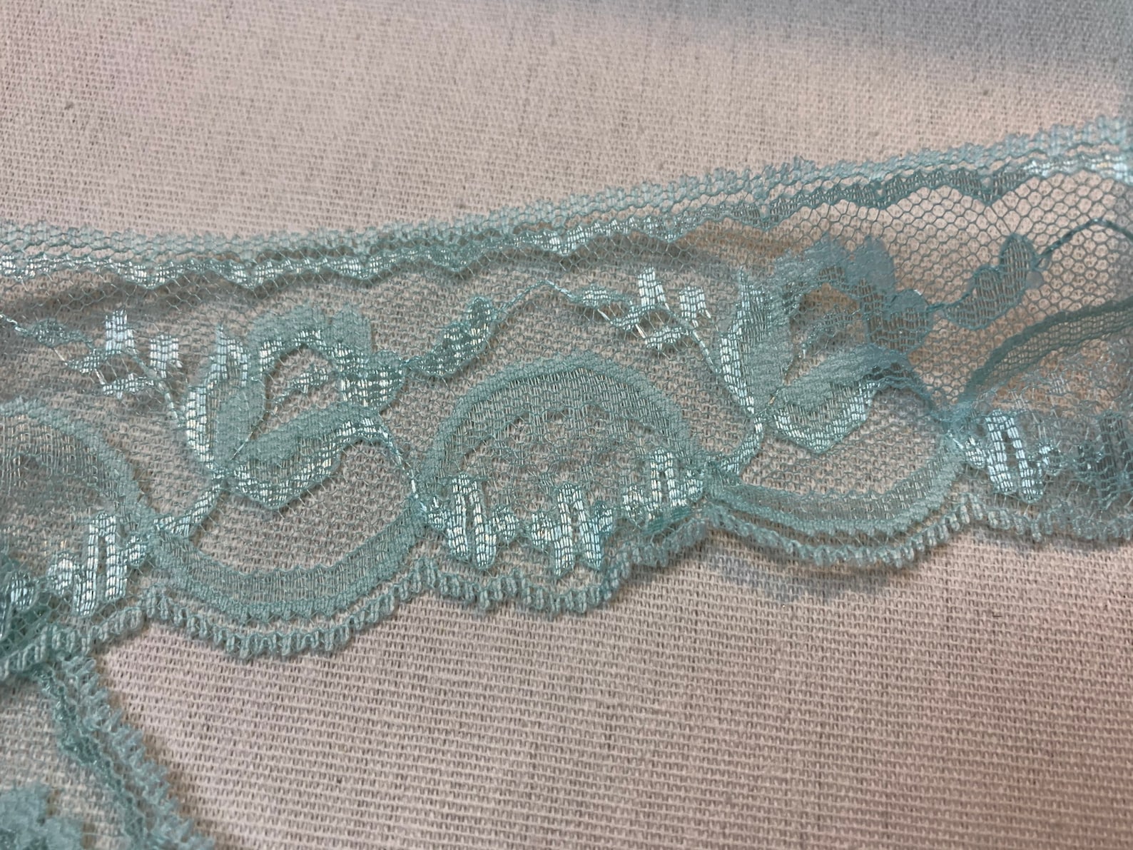 Domestic Lace Trim 2” Light Teal Scalloped Trim - Etsy