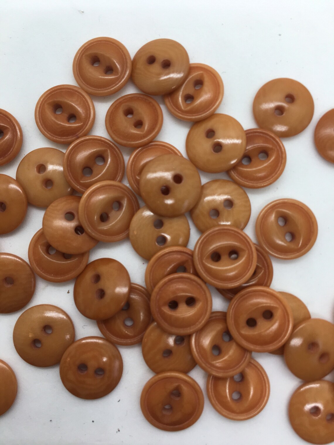 Small button fish eye tan plastic sewing buttons 1/2 | Etsy